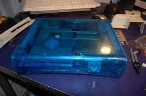Glowing Blue Xbox 360 Mod with LED Lights